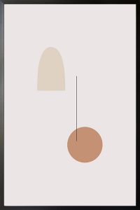 Neutral geometric shape Poster - Artdesign