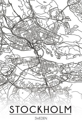 Stockholm Map Line Art Poster - Artdesign