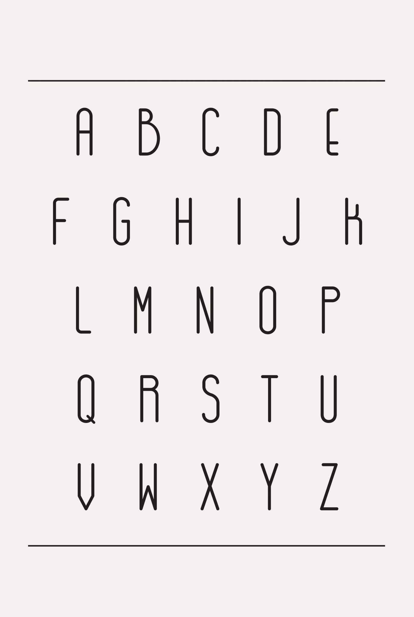 Minimalist Alphabet Poster - Artdesign