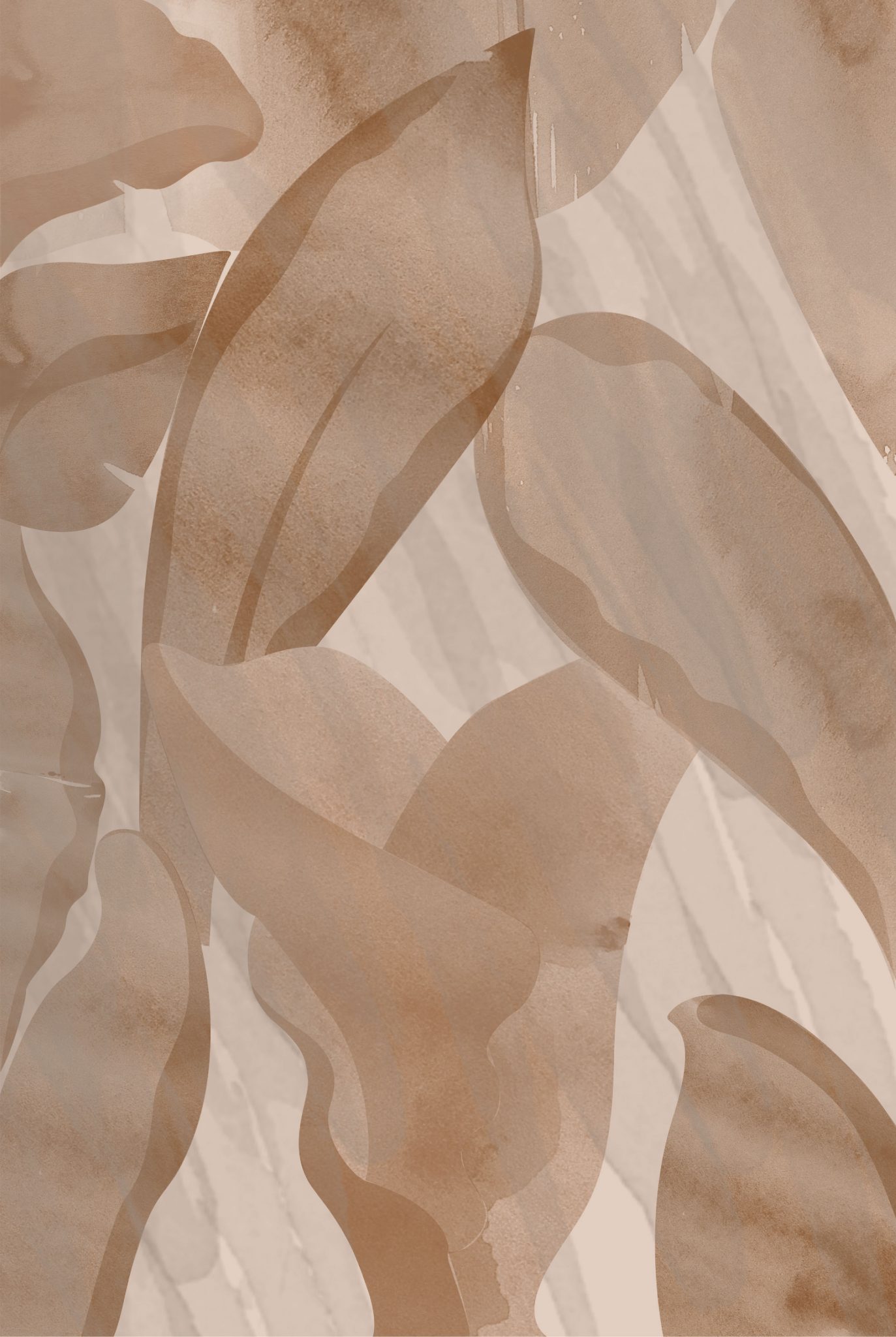 Abstract Beige Petals Poster - Artdesign