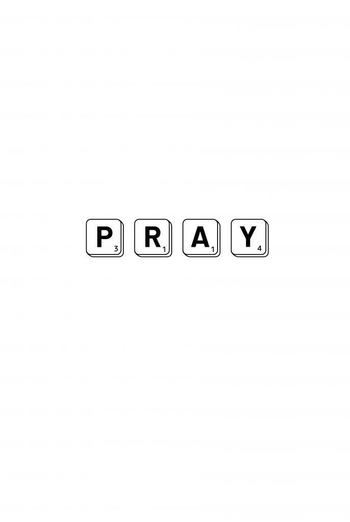 Pray scrabble Poster - Artdesign
