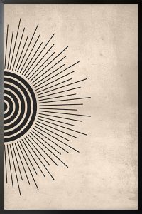 Lines Sun Abstract Side Poster - Artdesign