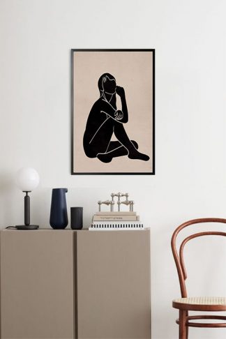 Artistic pose of lady poster - Artdesign