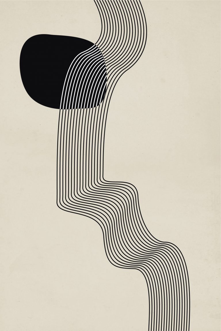 Graphical lines and shape no2 poster - Artdesign