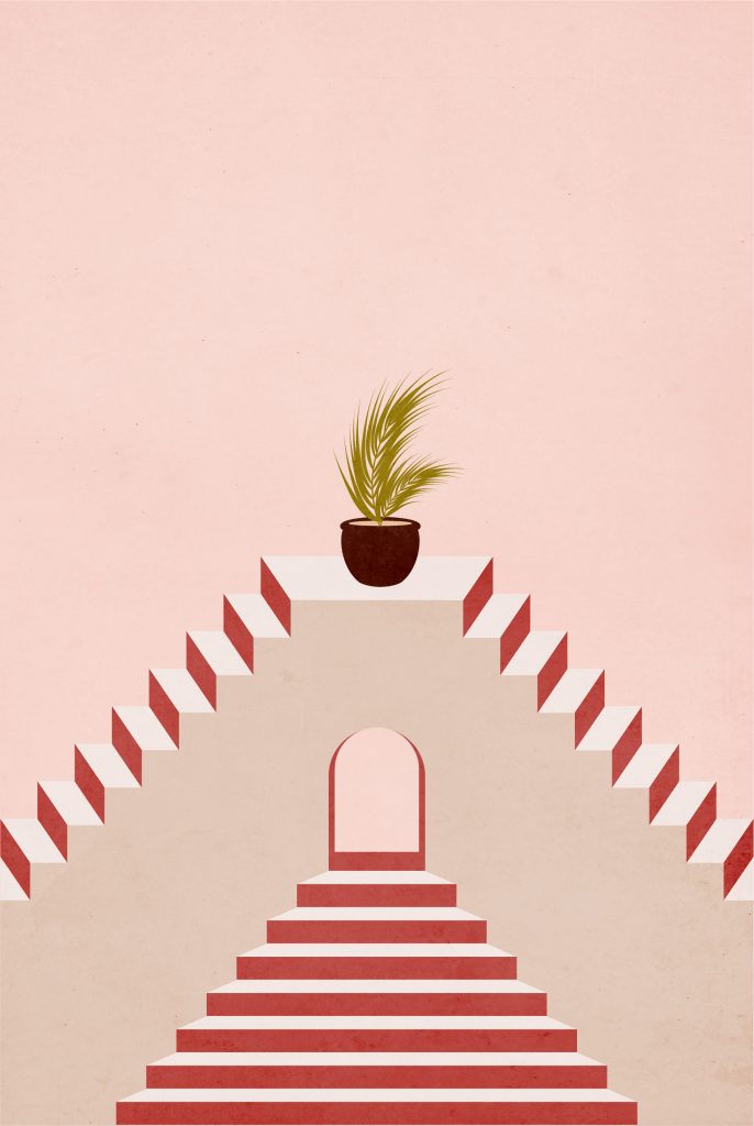 Stairs, walls and window no. 4 poster - Artdesign