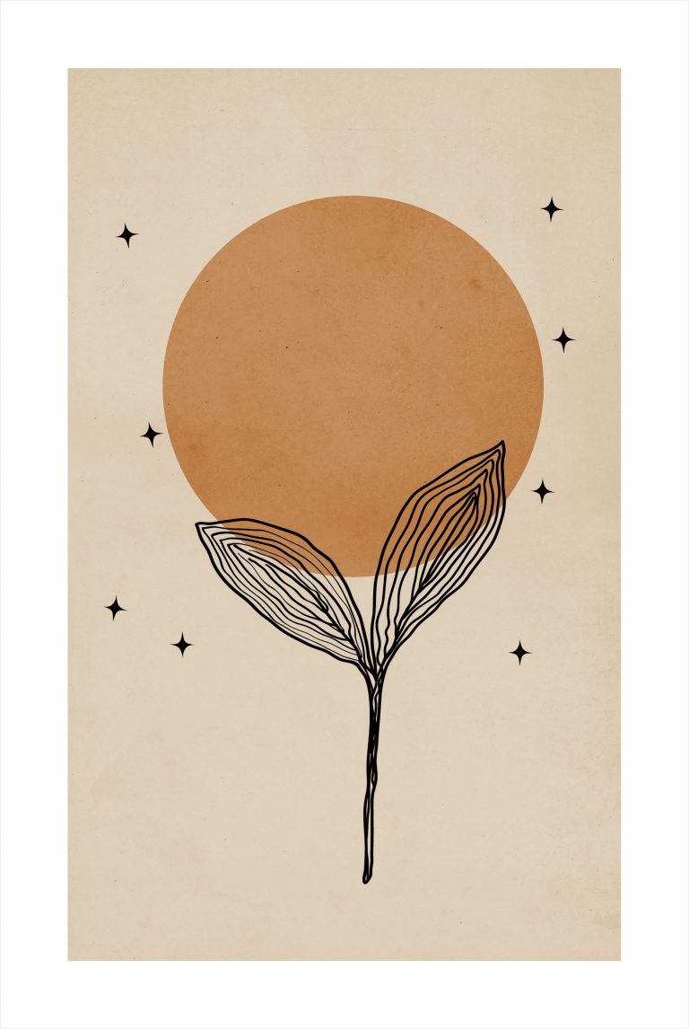 Botanical boho art poster - Artdesign