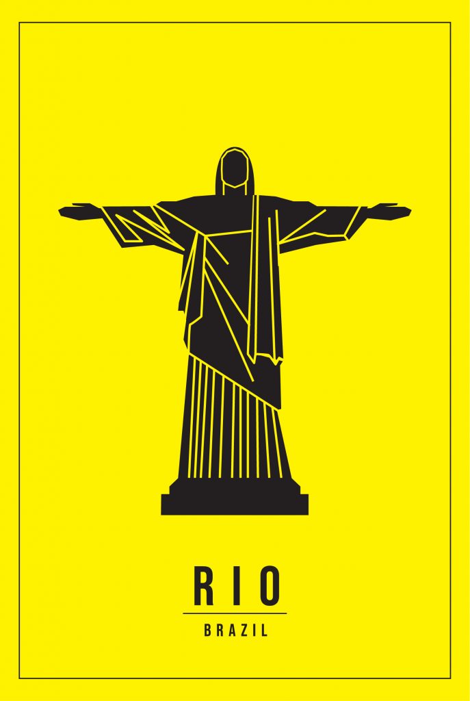 Minimal Rio Brazil poster - Artdesign