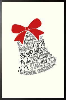 Christmas bell typo poster - Artdesign