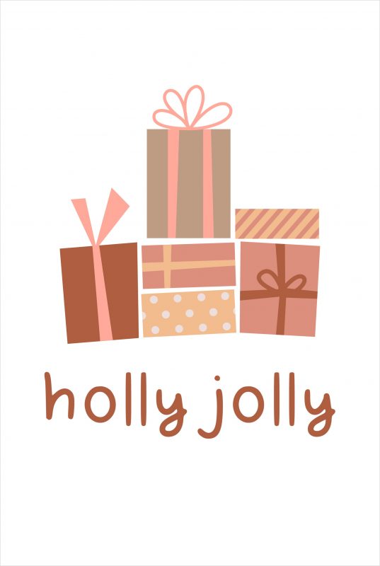 Holly Jolly sketch gift poster - Artdesign