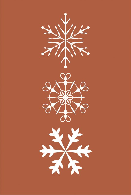 Snowflakes boho color background poster - Artdesign