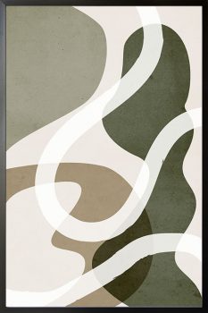 Graphical and curvy shape no1 poster - Artdesign