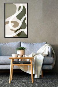 Graphical and curvy shape no1 poster - Artdesign