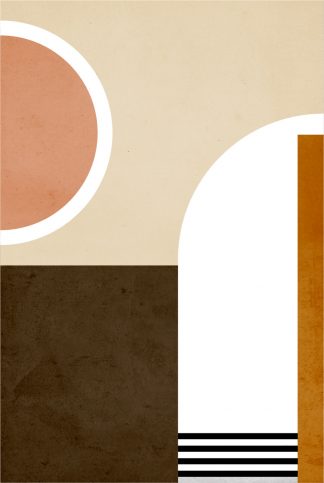 Circles, arc and four lines no1 poster - Artdesign