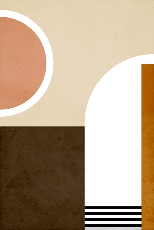 Circles, arc and four lines no1 poster - Artdesign