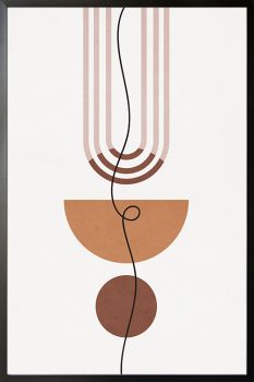 Arc and freehand line no5 poster - Artdesign