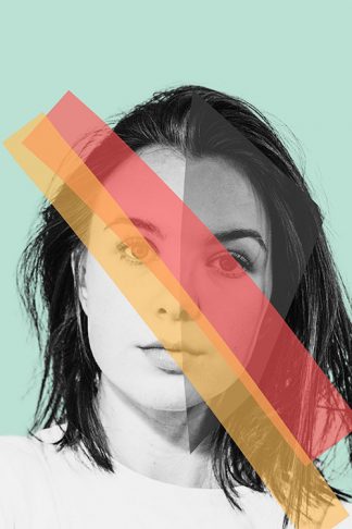 Desaturated tape face no1 poster - Artdesign